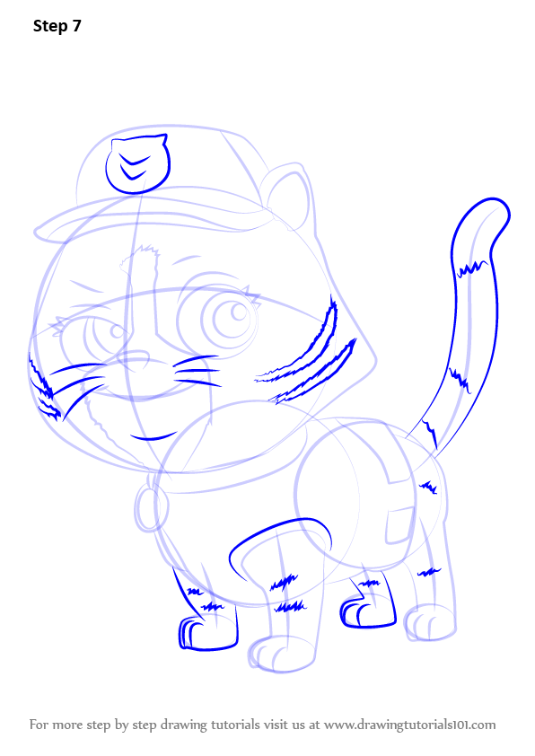 How to Draw Cat Rocky from PAW Patrol (PAW Patrol) Step by Step ...