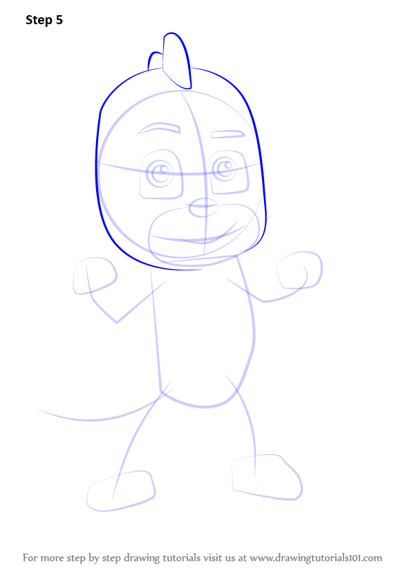 How to Draw Gekko from PJ Masks (PJ Masks) Step by Step ...