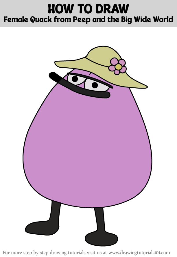 How to Draw Female Quack from Peep and the Big Wide World (Peep and the ...