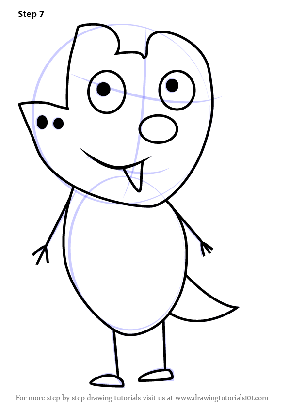 How to Draw Alex Alligator from Peppa Pig (Peppa Pig) Step by Step ...