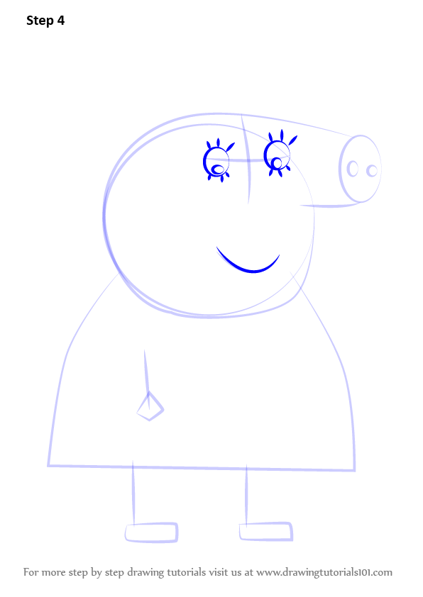 How to Draw Aunty Pig from Peppa Pig (Peppa Pig) Step by Step ...