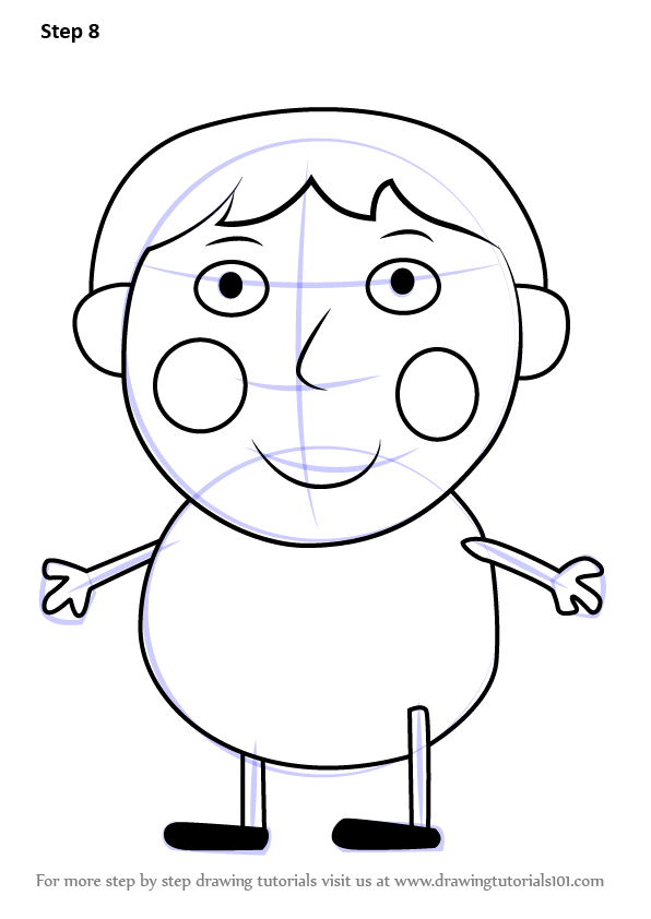 How to Draw Bertram Bliter from Peppa Pig (Peppa Pig) Step by Step ...