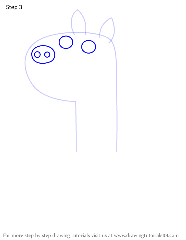 How to Draw Gerald Giraffe from Peppa Pig (Peppa Pig) Step by Step ...