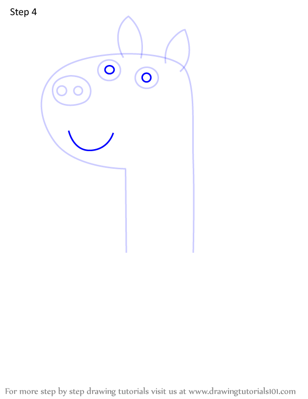 How to Draw Gerald Giraffe from Peppa Pig (Peppa Pig) Step by Step ...