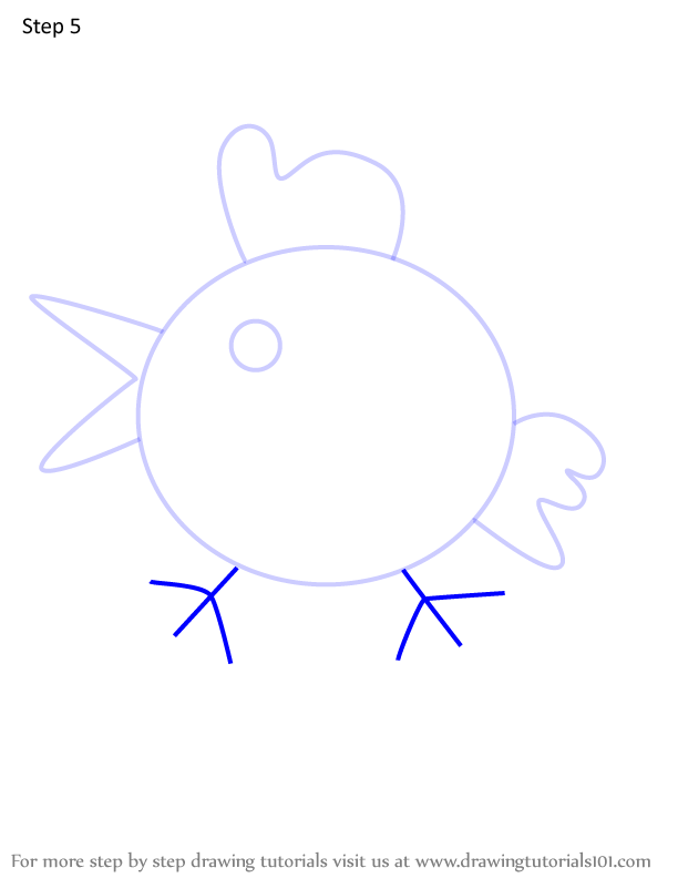 How to Draw Happy Mrs. Chicken from Peppa Pig (Peppa Pig) Step by Step ...