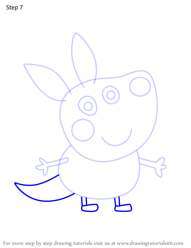 How to Draw Joey Kangaroo from Peppa Pig (Peppa Pig) Step by Step ...