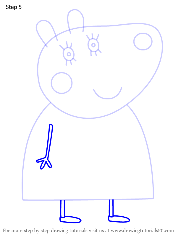 How to Draw Miss Bear from Peppa Pig (Peppa Pig) Step by Step ...