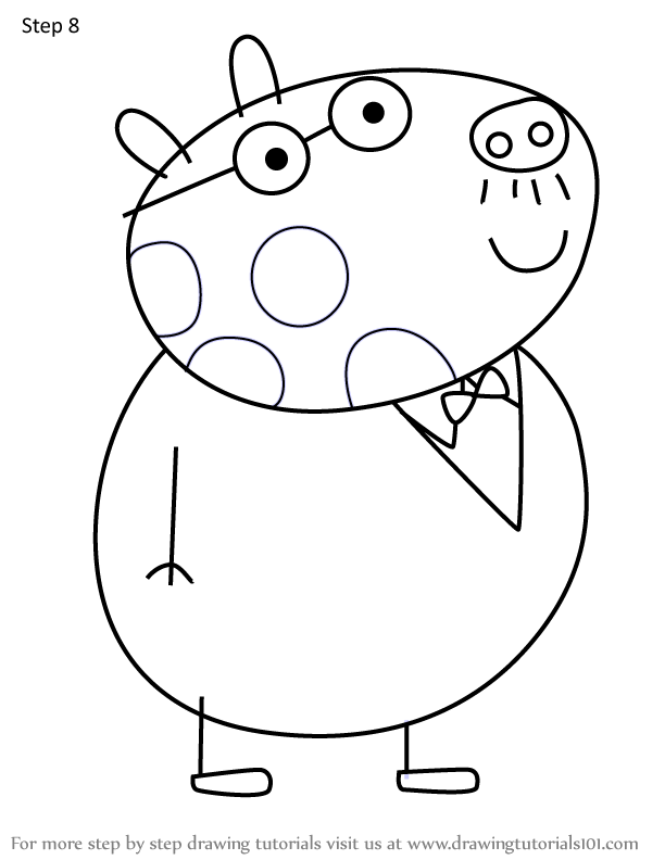 How to Draw Mr. Pony from Peppa Pig (Peppa Pig) Step by Step ...