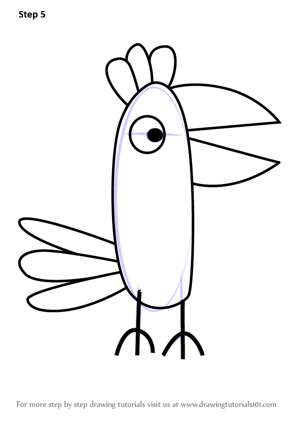 How to Draw Polly Parrot from Peppa Pig (Peppa Pig) Step by Step ...
