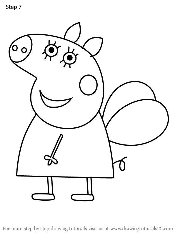How to Draw Tooth Fairy from Peppa Pig (Peppa Pig) Step by Step ...