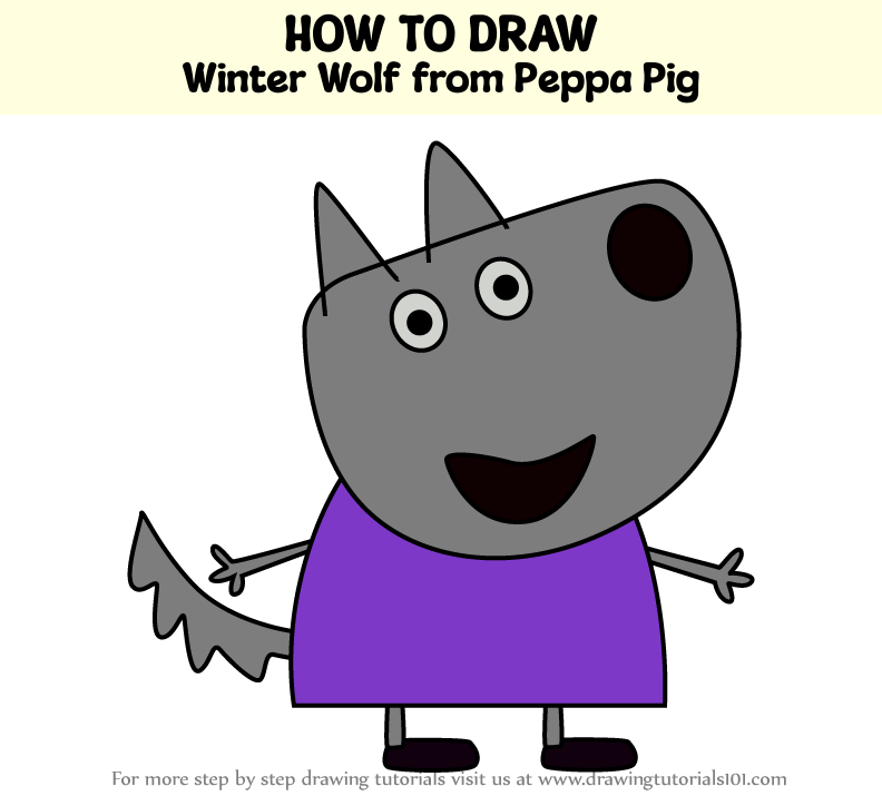 How to Draw Winter Wolf from Peppa Pig (Peppa Pig) Step by Step ...