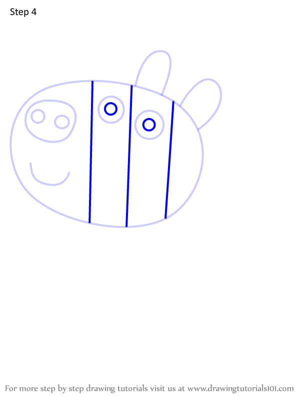 How to Draw Zara Zebra from Peppa Pig (Peppa Pig) Step by Step ...