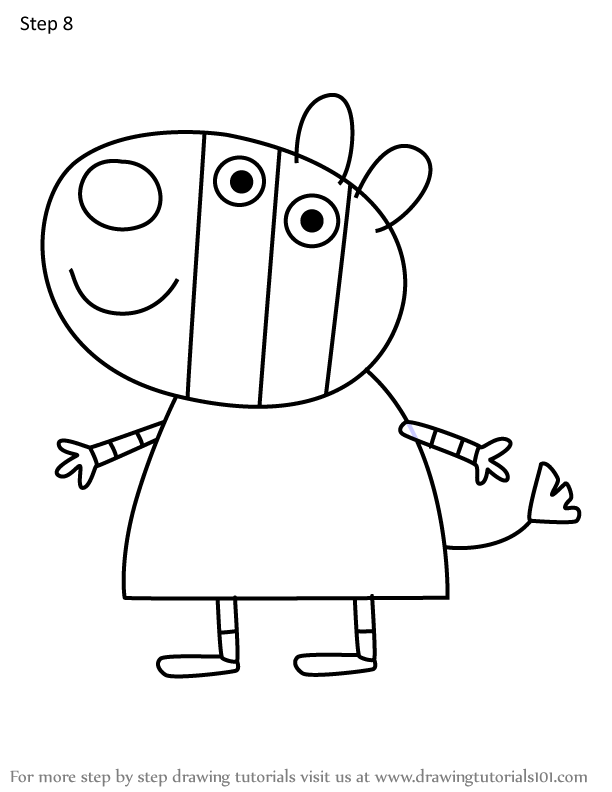 Zoe Zebra Peppa Pig Coloring Pages Peppa Pig And Friends Colouring