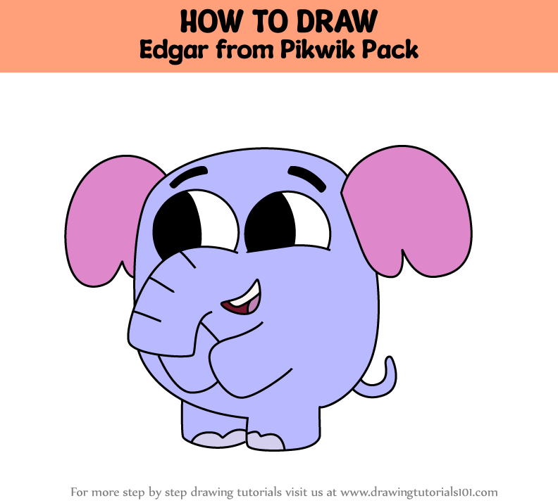 How to Draw Edgar from Pikwik Pack (Pikwik Pack) Step by Step | DrawingTutorials101.com