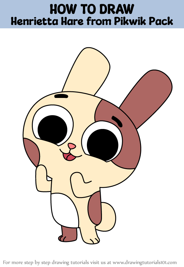 How to Draw Henrietta Hare from Pikwik Pack (Pikwik Pack) Step by Step ...