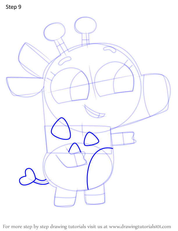 How to Draw JJ Giraffe from Pikwik Pack (Pikwik Pack) Step by Step ...