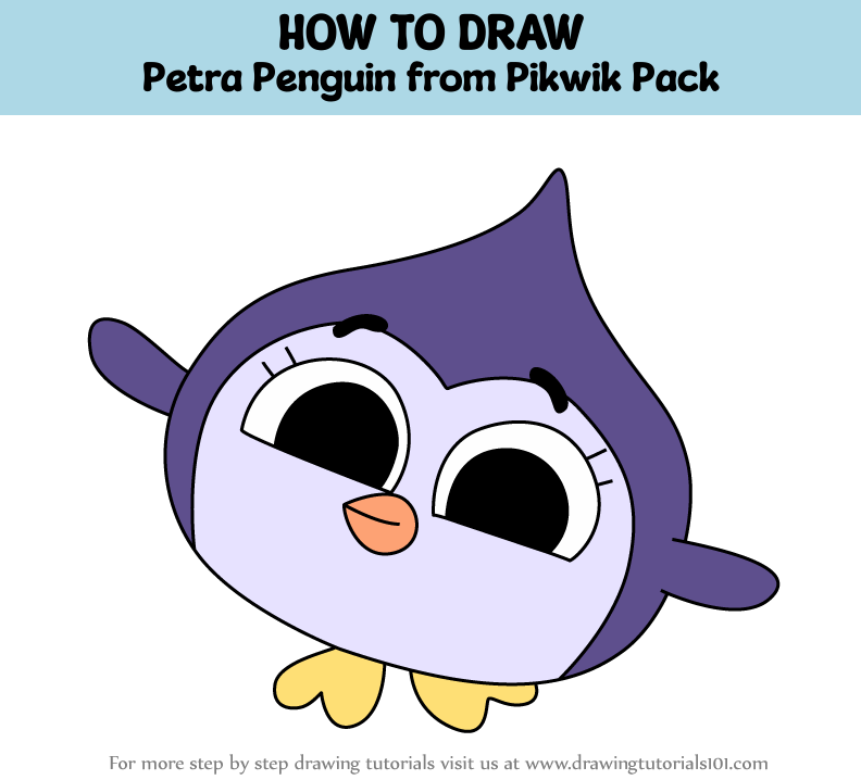 How to Draw Petra Penguin from Pikwik Pack (Pikwik Pack) Step by Step ...