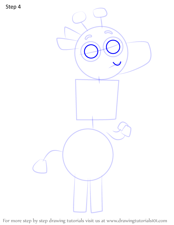 How to Draw Rafi Giraffe from Pikwik Pack (Pikwik Pack) Step by Step ...
