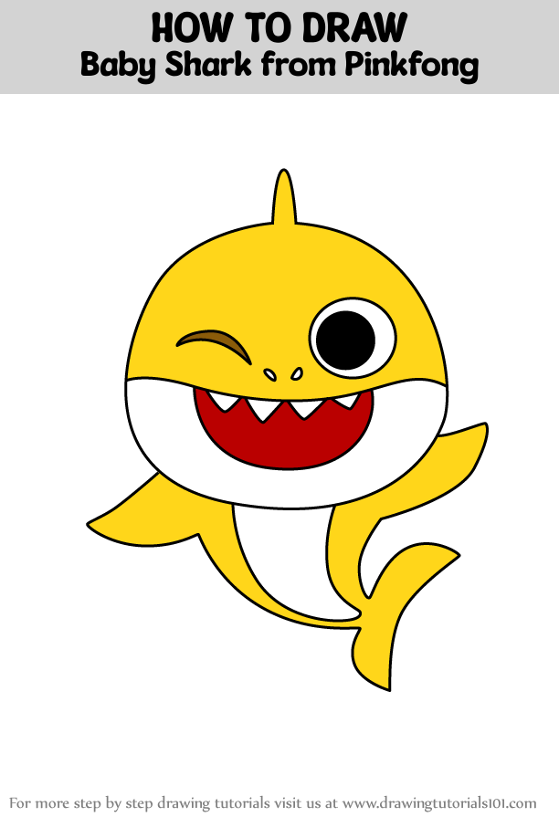 How to Draw Baby Shark from Pinkfong (Pinkfong) Step by Step ...