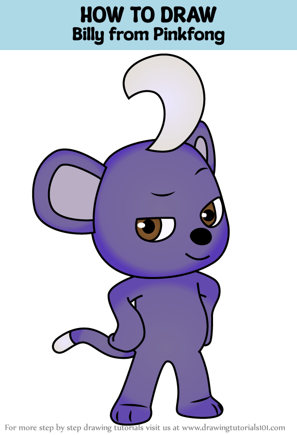 How to Draw Billy from Pinkfong (Pinkfong) Step by Step | DrawingTutorials101.com