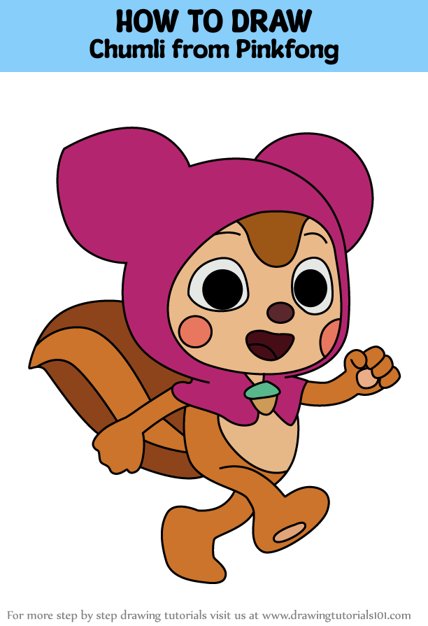 How to Draw Chumli from Pinkfong (Pinkfong) Step by Step | DrawingTutorials101.com
