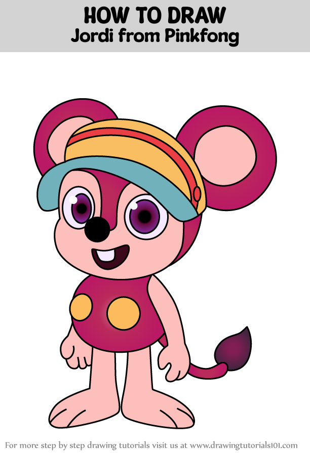 How to Draw Jordi from Pinkfong (Pinkfong) Step by Step | DrawingTutorials101.com