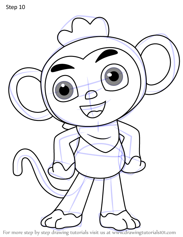 How to Draw Poki from Pinkfong (Pinkfong) Step by Step | DrawingTutorials101.com