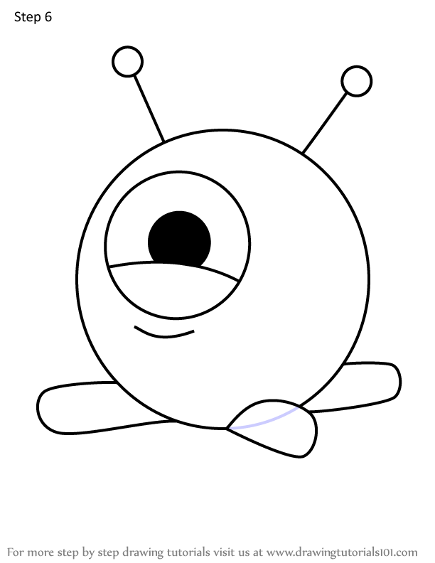 How to Draw Blue martian from Pocoyo (Pocoyo) Step by Step ...