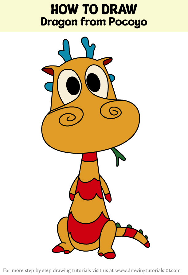 How to Draw Dragon from Pocoyo (Pocoyo) Step by Step ...