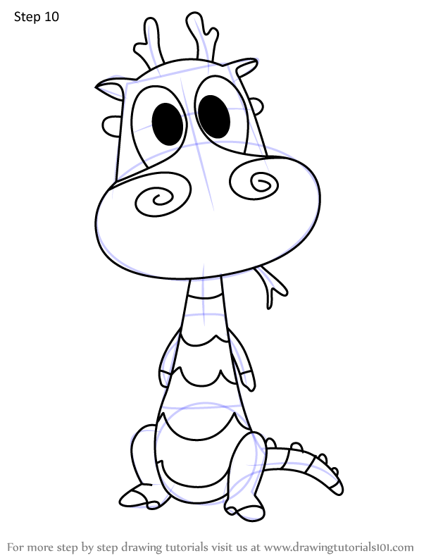 How to Draw Dragon from Pocoyo (Pocoyo) Step by Step ...