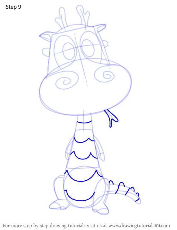 How to Draw Dragon from Pocoyo (Pocoyo) Step by Step ...