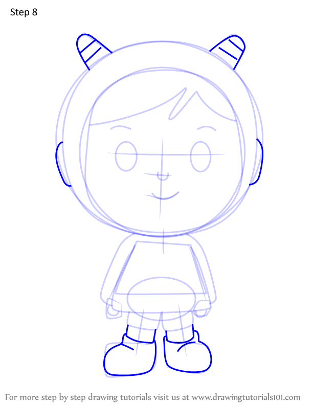 How to Draw Nina from Pocoyo (Pocoyo) Step by Step ...