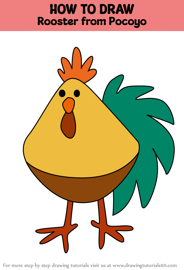How To Draw A Rooster Easy Step By Step