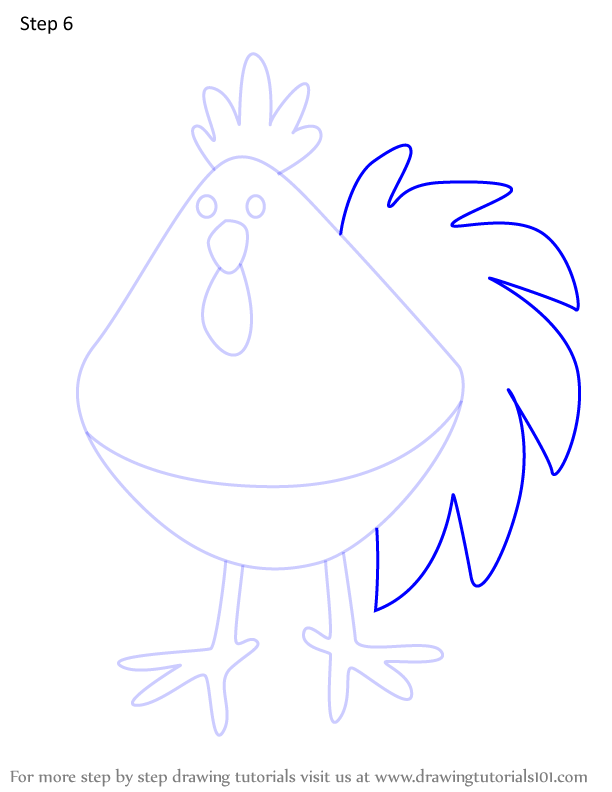 How To Draw A Rooster Easy Step By Step