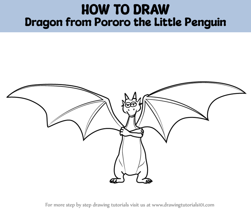 How to Draw Dragon from Pororo the Little Penguin (Pororo the Little ...