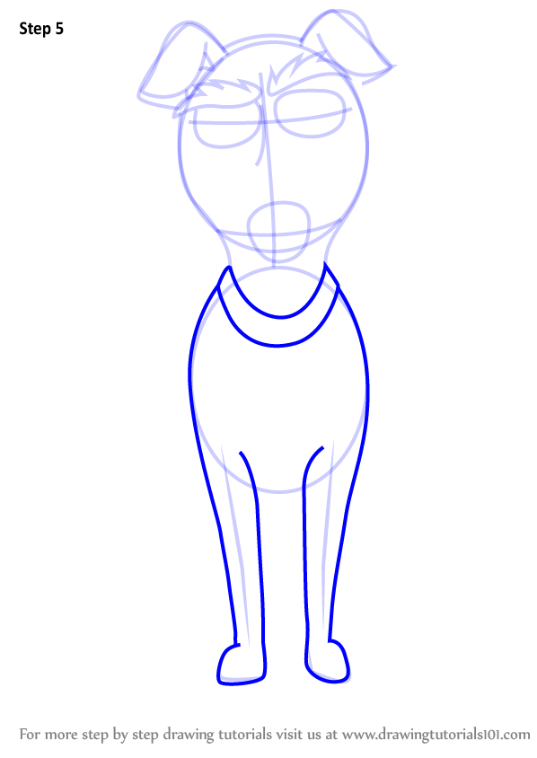 How to Draw Dash Whippet from Pound Puppies (Pound Puppies) Step by ...