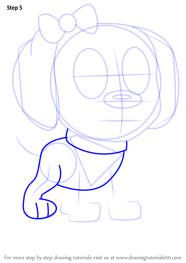 How to Draw Nutmeg from Pound Puppies (Pound Puppies) Step by Step ...