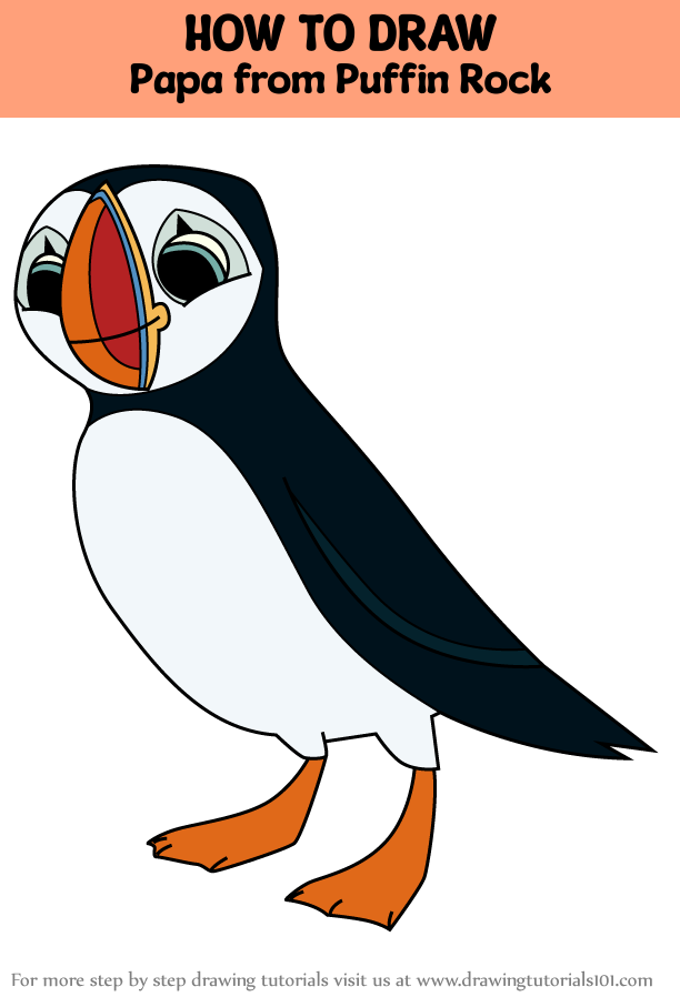 How to Draw Papa from Puffin Rock (Puffin Rock) Step by Step ...