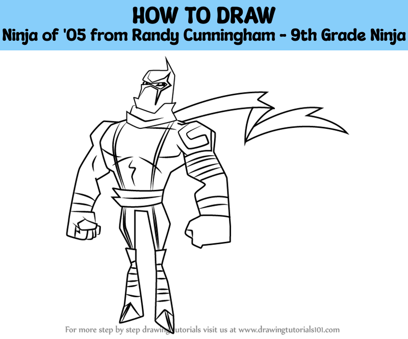 How to Draw Ninja of '05 from Randy Cunningham - 9th Grade Ninja (Randy ...