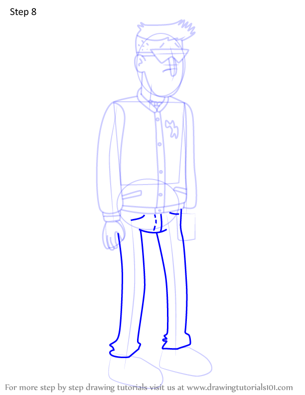 How to Draw Aiden Jablonski from Regular Show (Regular Show) Step by ...
