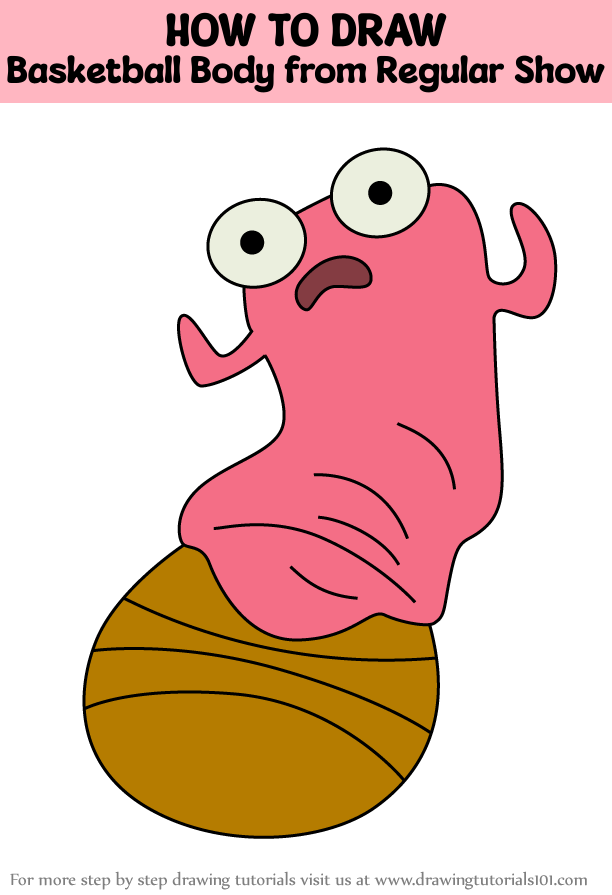 How to Draw Basketball Body from Regular Show (Regular Show) Step by ...