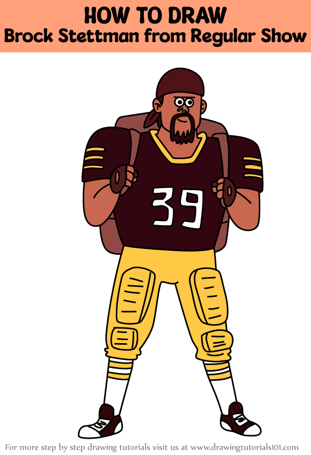 How to Draw Brock Stettman from Regular Show (Regular Show) Step by ...