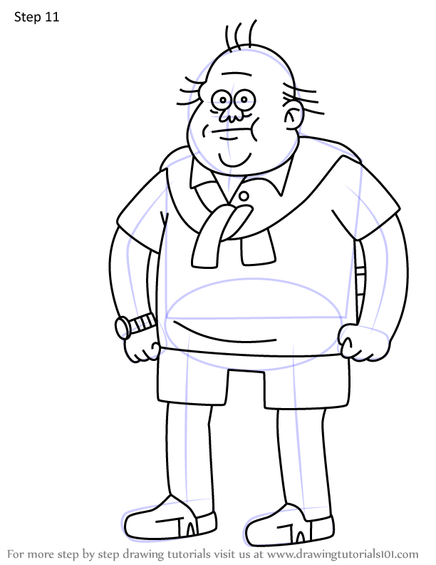 How to Draw Country Club Leader from Regular Show (Regular Show) Step ...
