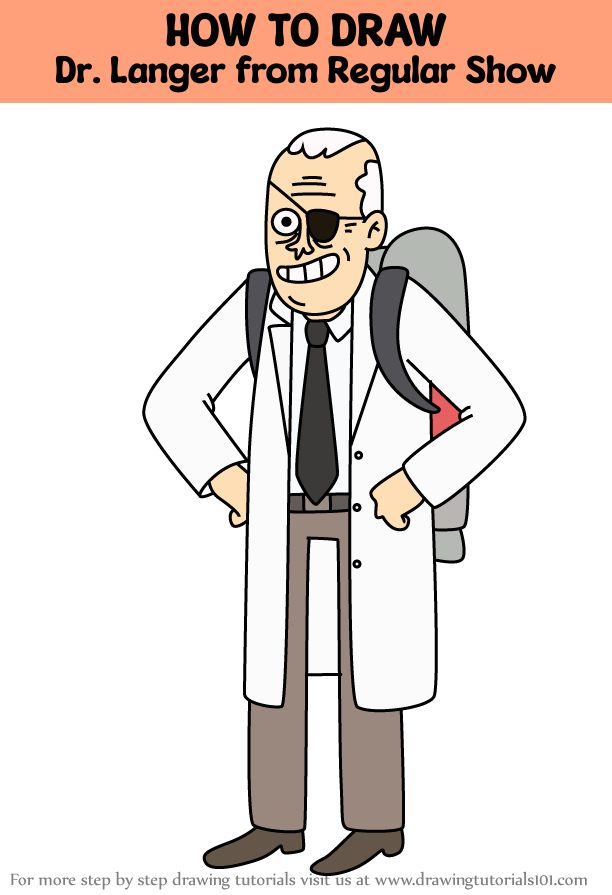 How to Draw Dr. Langer from Regular Show (Regular Show) Step by Step ...