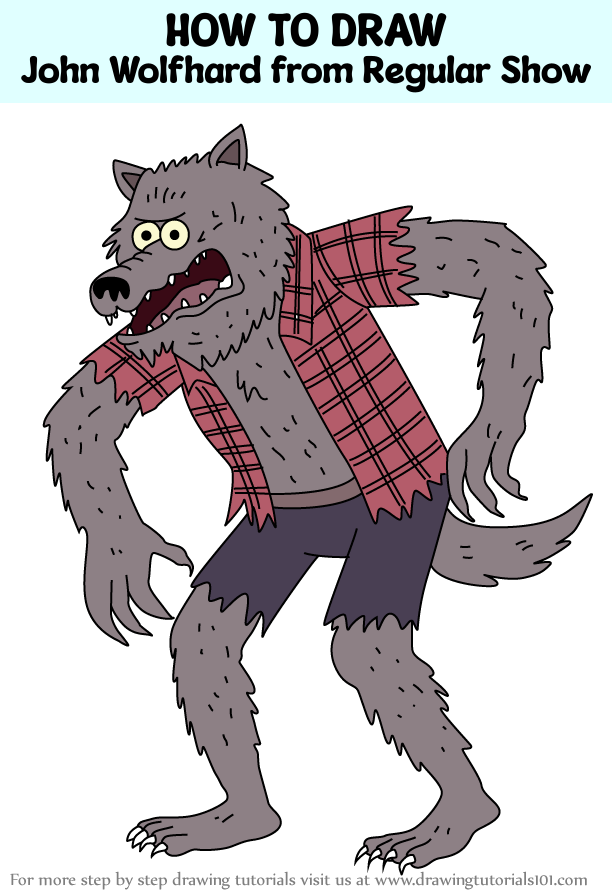 How to Draw John Wolfhard from Regular Show (Regular Show) Step by Step ...