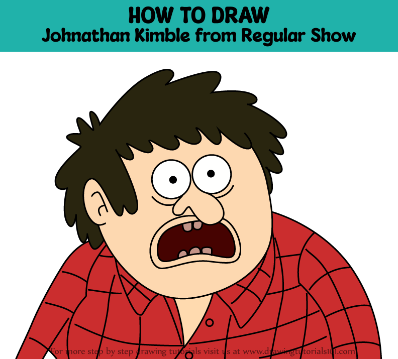 How to Draw Johnathan Kimble from Regular Show (Regular Show) Step by ...