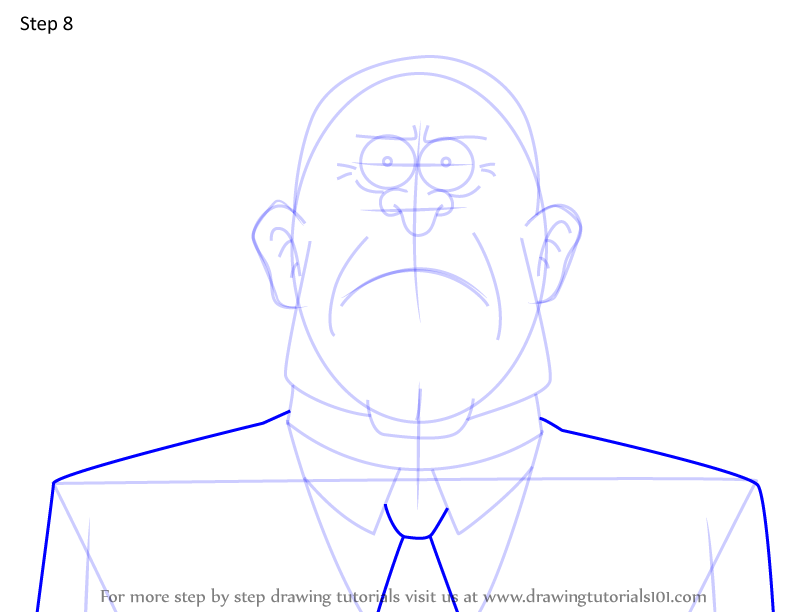 How to Draw Major Williams from Regular Show (Regular Show) Step by ...