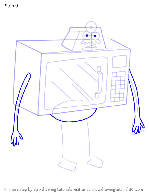 How to Draw Microwave from Regular Show (Regular Show) Step by Step ...