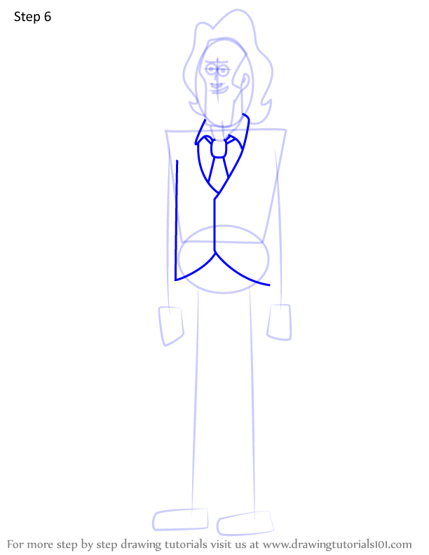 How to Draw Mitsuru Shinehara from Regular Show (Regular Show) Step by ...