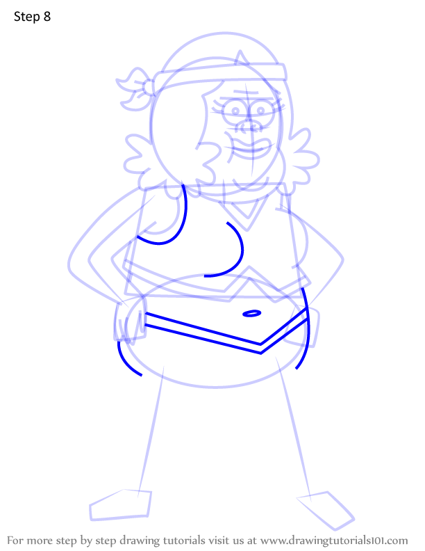 How to Draw Peggy Gutsmandottir from Regular Show (Regular Show) Step ...